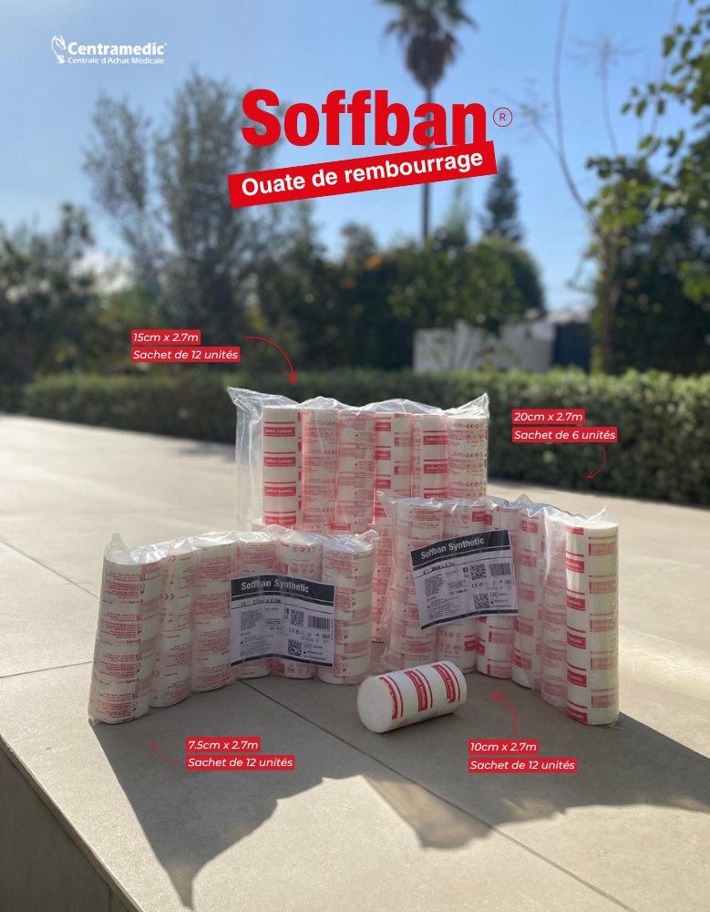 Soffban plus ouate de rembourrage orthopédique Dimension 2.7m x 15cm