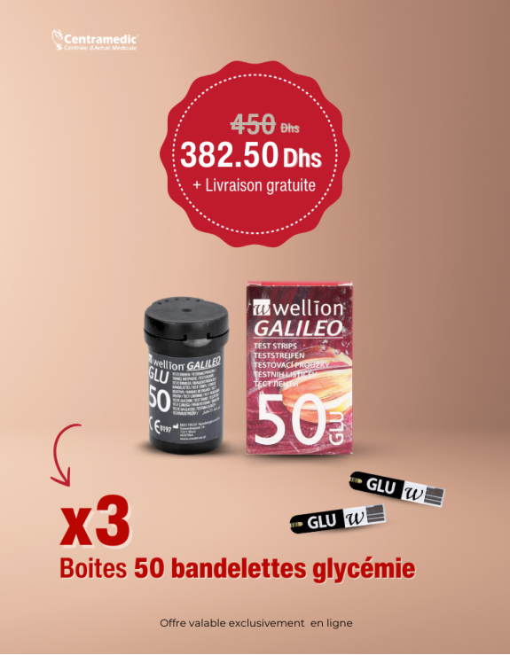 Bandelettes de mesure de glycémie Wellion Galileo